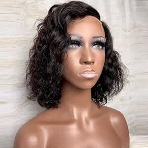 Amazon Hesperis X Deep Part Lace Front Human Hair Wig Brazilian Remy Short Water