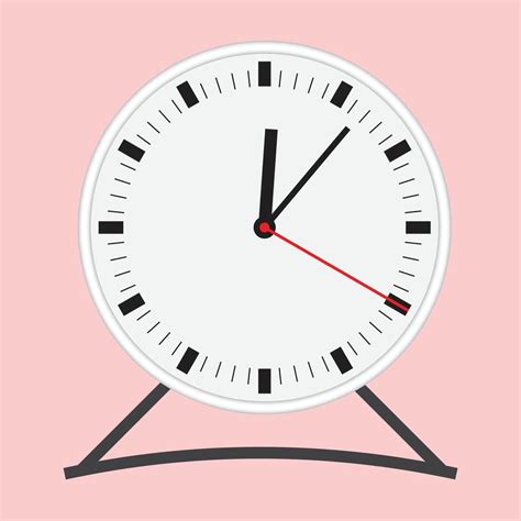 Clock Flat Analog Clock Showing The Time 59556809 Vector Art At Vecteezy