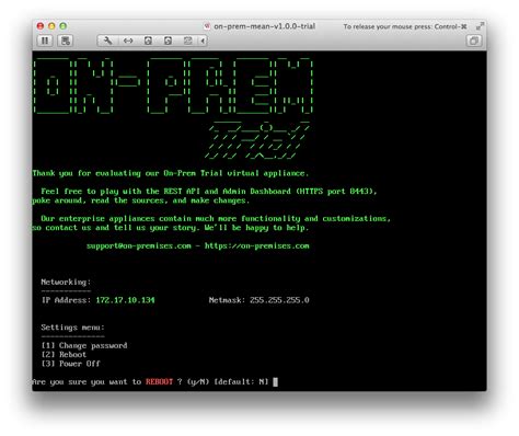 GitHub On Prem Console Gui On Prem Virtual Appliance Console GUI