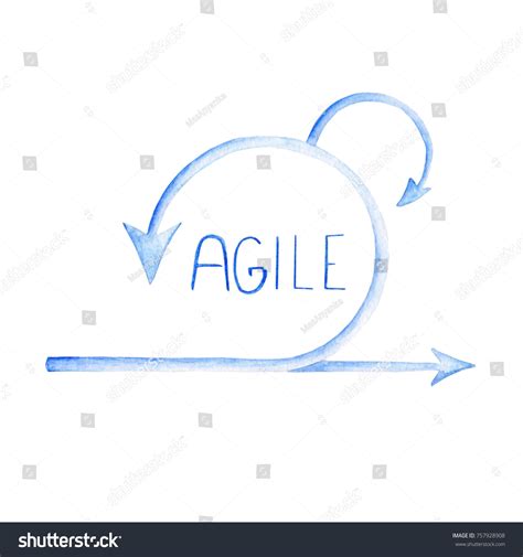 Scheme Agile Methodology Scrum Daily Meeting Stock Illustration 757928908