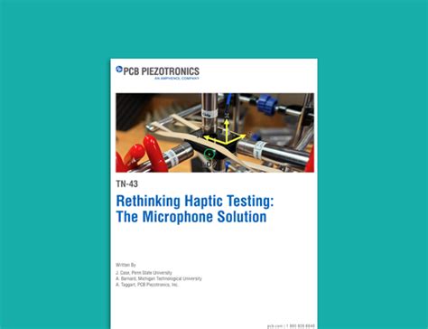 Rethinking Haptic Testing The Microphone Solution Salesmarket Scoop