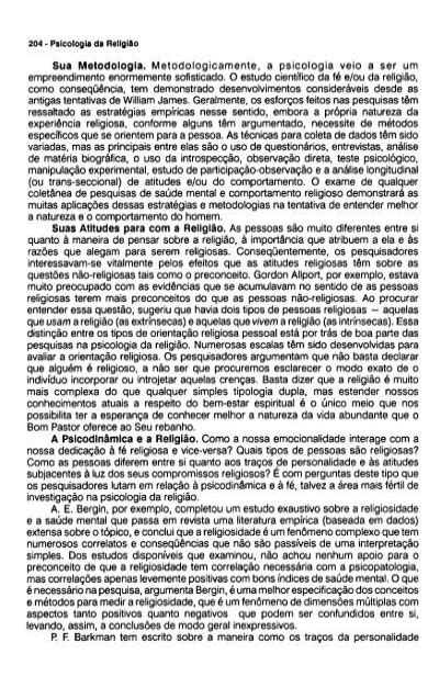 Psicologia Da Religião