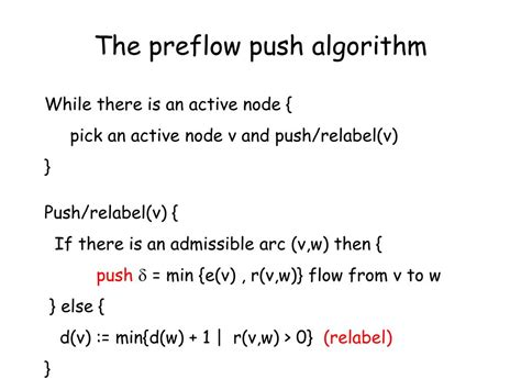 PPT Maximum Flow The Preflow Push Method Of Goldberg And Tarjan PowerPoint Presentation
