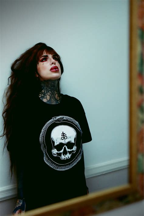Ouroboros With Leviathan Cross Adorned Human Skull T Shirt Torvenius