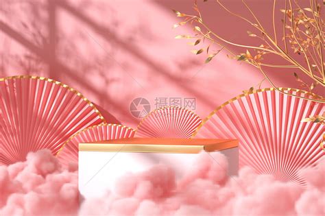 粉色烟雾展台图片素材 正版创意图片402543796 摄图网