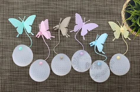 Badu Bg Пеперуди Чаени торбички Цедки Силиконов филтър Чай Infuser Силициев диоксид Сладки