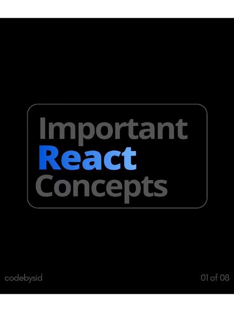 Important React Concepts Pdf