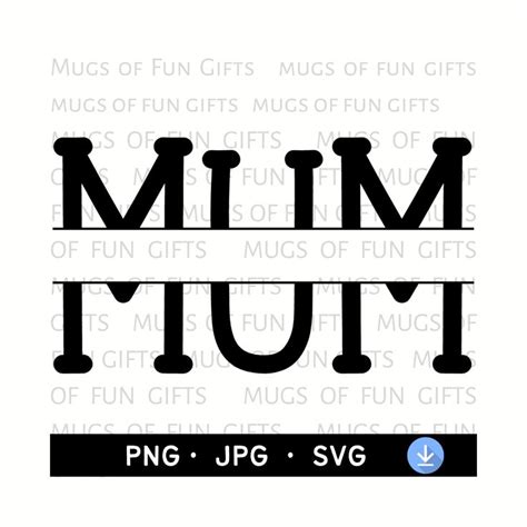 Mum Split Frame Monogram Png Digital Download Etsy Monogram Frame