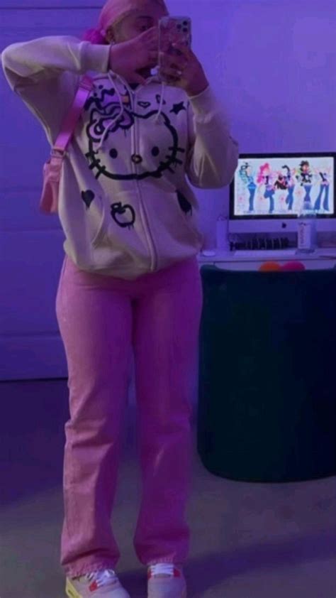 Hello Kitty Jacket Pretty Girl Outfits Swag Outfits For Girls Teenage Fashion Outfits