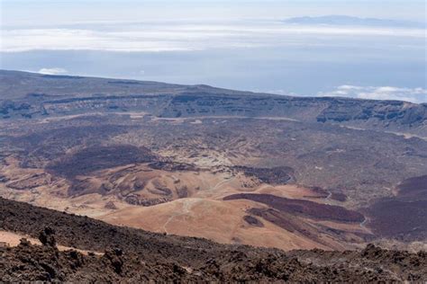 Premium Photo View From The Volcano Teide Las Canadas Caldera With