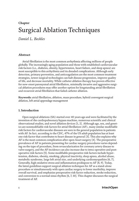 Pdf Surgical Ablation Techniques