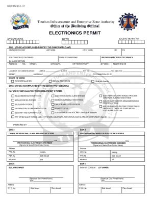 Fillable Online Tieza Gov TEZ Application Form Pdf Fax Email Print