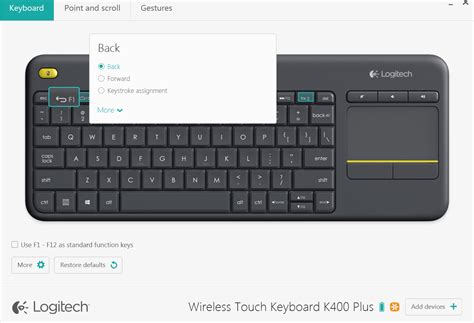 Logitech Wireless Touch Keyboard K400 Plus Review Techgage