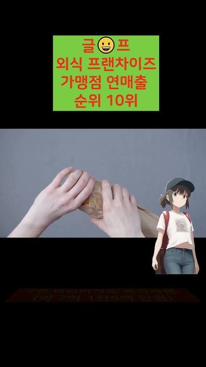 2023년 외식업 프랜차이즈 가맹점 매출순위 10위 Youtube