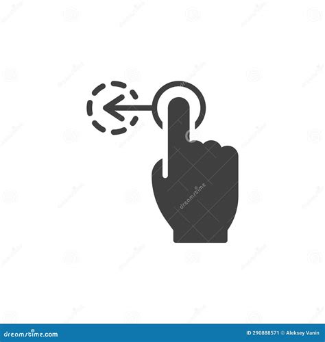 Finger Drag Gesture Vector Icon Stock Vector Illustration Of Drag Gesture 290888571