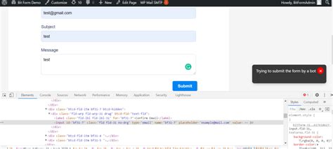 Prevent A Bot From The Form Submission Bit Form