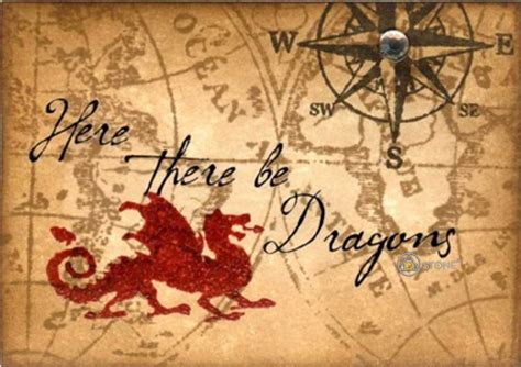 Map With Red Dragon Here Be Dragons