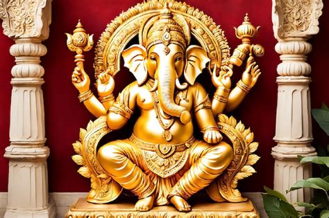 Premium Photo Ganesh Chaturthi Regal Lord Ganesha Majestic Archway