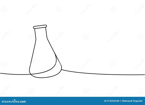 Glass Flask One Line Continuous Drawing Laboratory Glass Equipment
