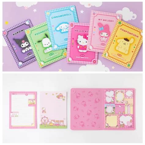 Kuromi My Melody Hello Kitty Cinnamoroll Pompompurin Sticky Note Book