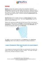 Sound Third Grade Science Worksheets And Answer Keys Study Guides And Vocabulary Sets