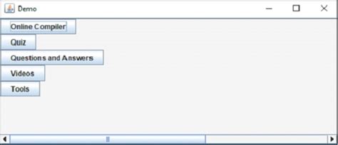 在 Java 中仅禁用垂直滚动条 W3schools 教程