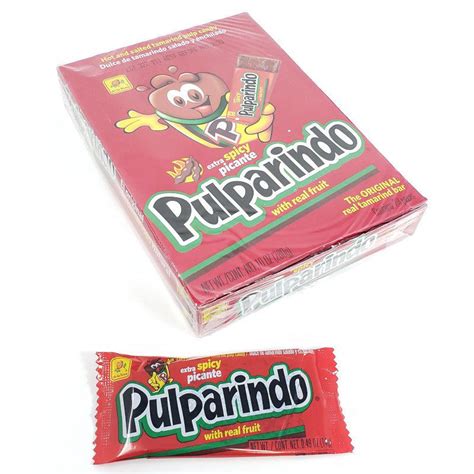 Pulparindo With Real Fruit Extra Spicy Tamarind Candy Box 20 Pc 280 Gm Sweets Candies Chocolates