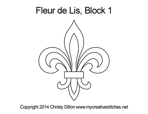 Fleur De Lis Block 1 My Creative Stitches