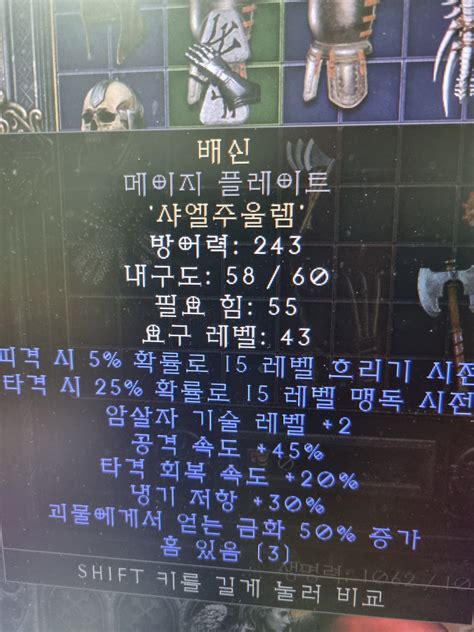 조넥 용병 갑바 선택부탁드려요 디아블로2 득템and자랑 게시판 디아블로2 인벤