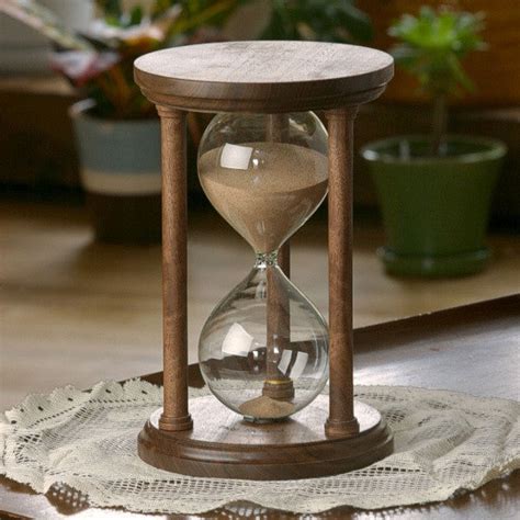 Solid Walnut Hourglass With Smooth Spindles Justhourglasses