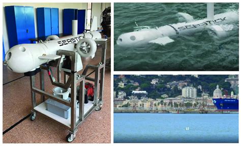 Auv Equipped With Sensors For Seabed Monitoring And At Sea During The