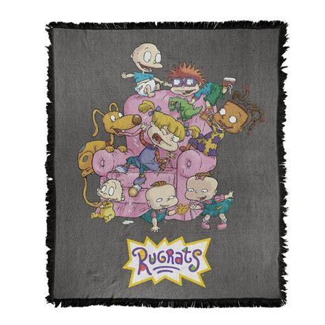 Rugrats Blanket 50x60 Rugrats Chair Woven Tapestry Cotton Blend