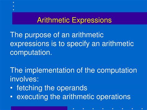 Ppt Assignment Statements And Arithmetic Expressions Powerpoint