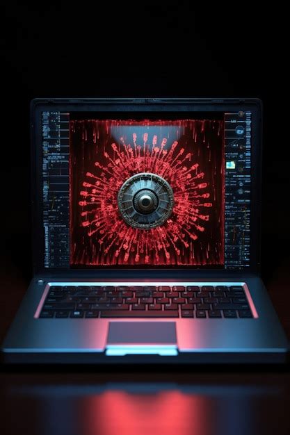 Premium Ai Image Encrypted Email Symbol On A Computer Screen Created