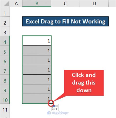 Fixed Excel Drag To Fill Not Working 8 Possible Solutions Exceldemy