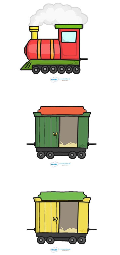 Editable Train And Carriages For Classroom Decor