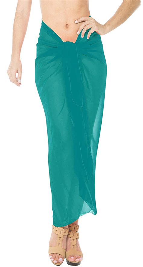 La Leela Womens Beach Cover Up Sarong Swimsuit Cover Up Solid Pareo