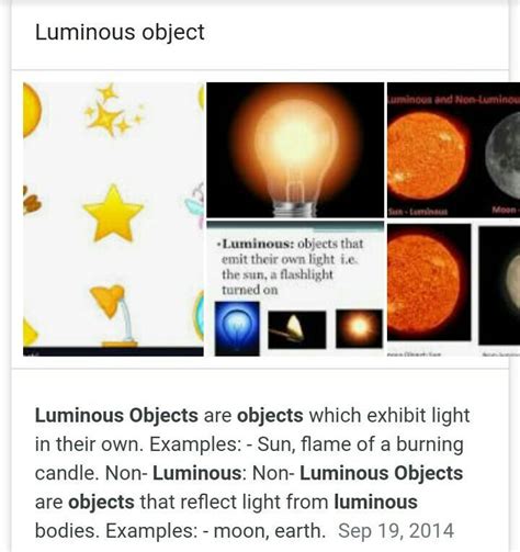 10 Example Of Luminous Object