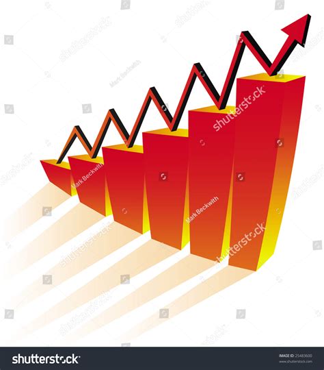 Illustration Of A Three Dimensional Business Graph 25483600