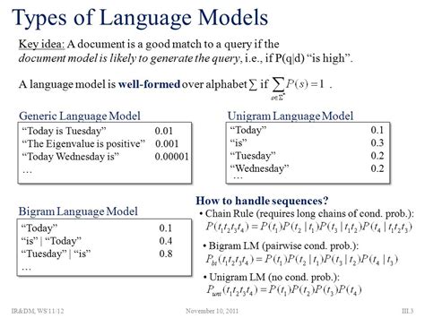 Iii4 Statistical Language Models Ppt Video Online Download Iii4 Statistical Language Models Ppt Video Online Download