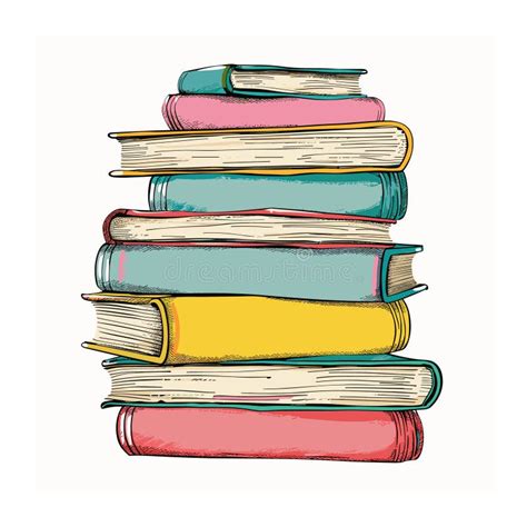 How To Draw Book Stack