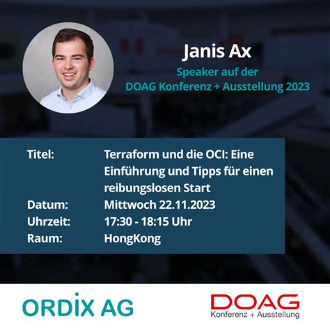 ORDIX auf der DOAG 2023 Übersicht der Vorträge blog ordix de