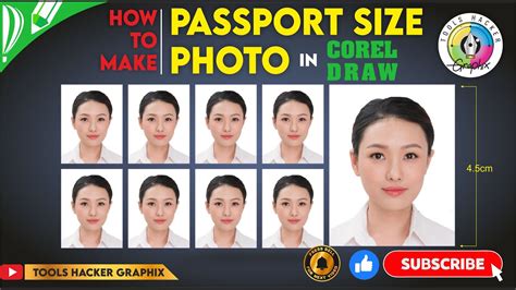 How To Make Passport Size Photo In Corel Draw By Tools Hacker Graphix