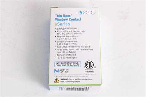 2gig 2gig Dw10e 345 Thin Door Window Contact New Ntc Tech