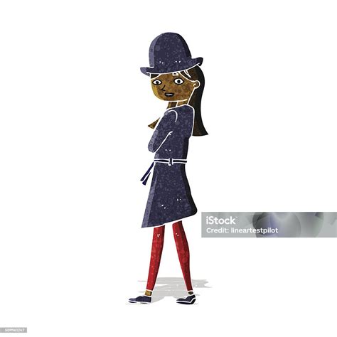 Cartoon Female Spy Stock Illustration Download Image Now Adult