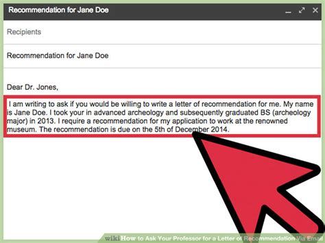 Template Email Asking For Letter Of Recommendation At Christopher