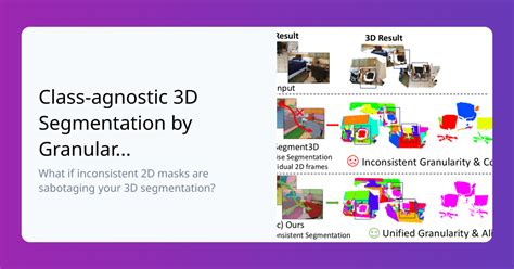 Class Agnostic 3d Segmentation By Granularity Consistent Automatic 2d
