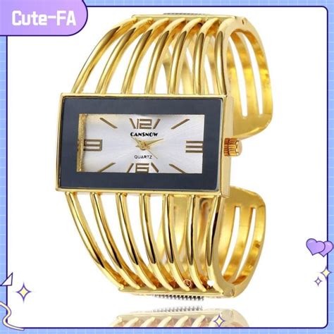 หน้าปัดสี่เหลี่ยม Cute Fa แฟชั่นนาฬิกาข้อมือกันน้ำของขวัญนาฬิกาควอตซ์