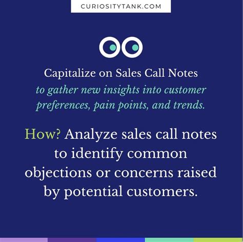 Capitalize On Sales Call Notes Curiosity Tank
