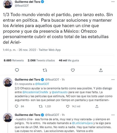 Guillermo del Toro lanzó propuesta para salvar los Premios Ariel 2023 Infobae